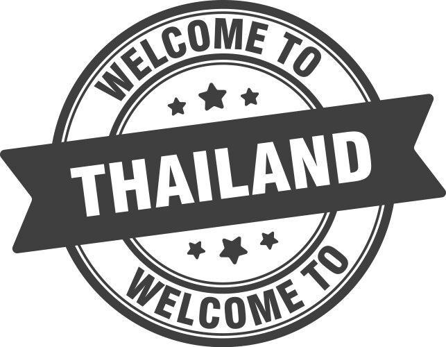 Welcome to thailand stamp round sign Royalty Free Vector