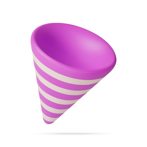 3d party popper Royalty Free Vector Image - VectorStock