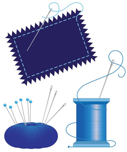 Thread and needle Royalty Free Vector Image - VectorStock