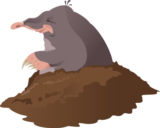 Mole animal character with different emotions Vector Image