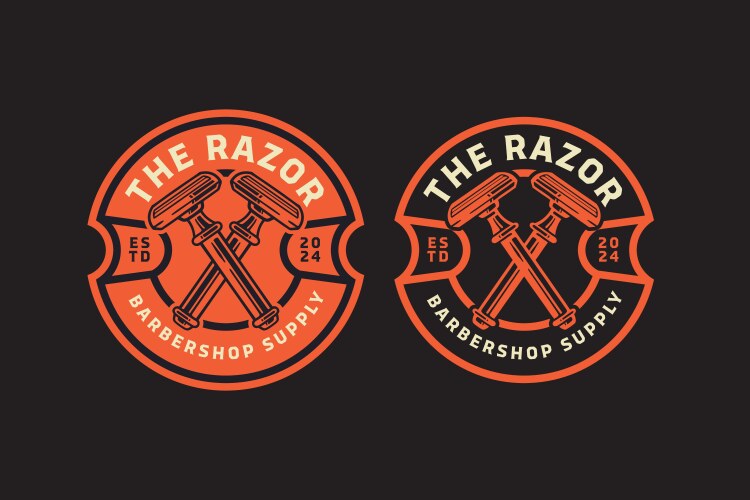 Barber Logo Razor Blade Vector Images (over 2,400)