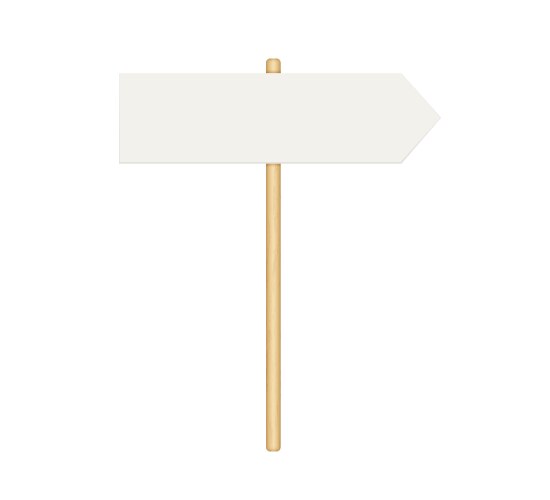 Signboard with wooden pole direction sign post Vector Image