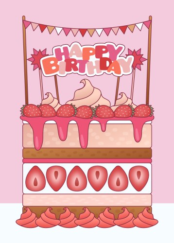 Cartoon cake topper collection Royalty Free Vector Image