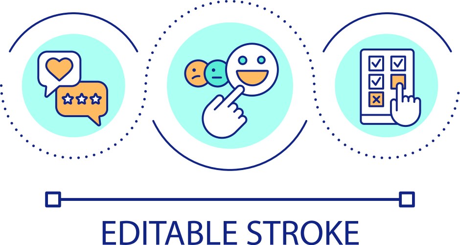 Get customer feedback loop concept icon Royalty Free Vector Get customer feedback loop concept icon Royalty Free Vector