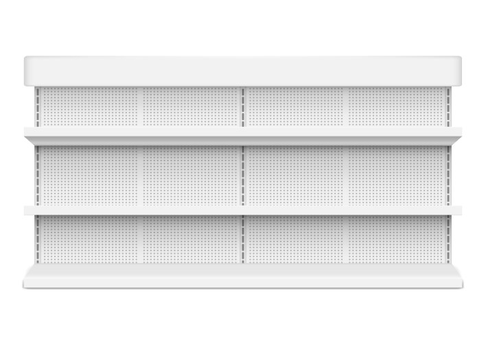 Empty rack with shelves or bookshelf Royalty Free Vector