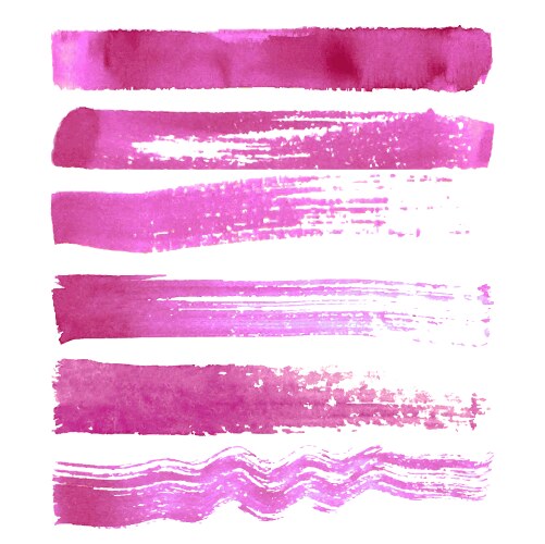 Brushstroke watercolor pastel art pink line Vector Image