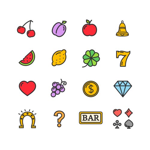 Fruit icons set 3 Royalty Free Vector Image - VectorStock