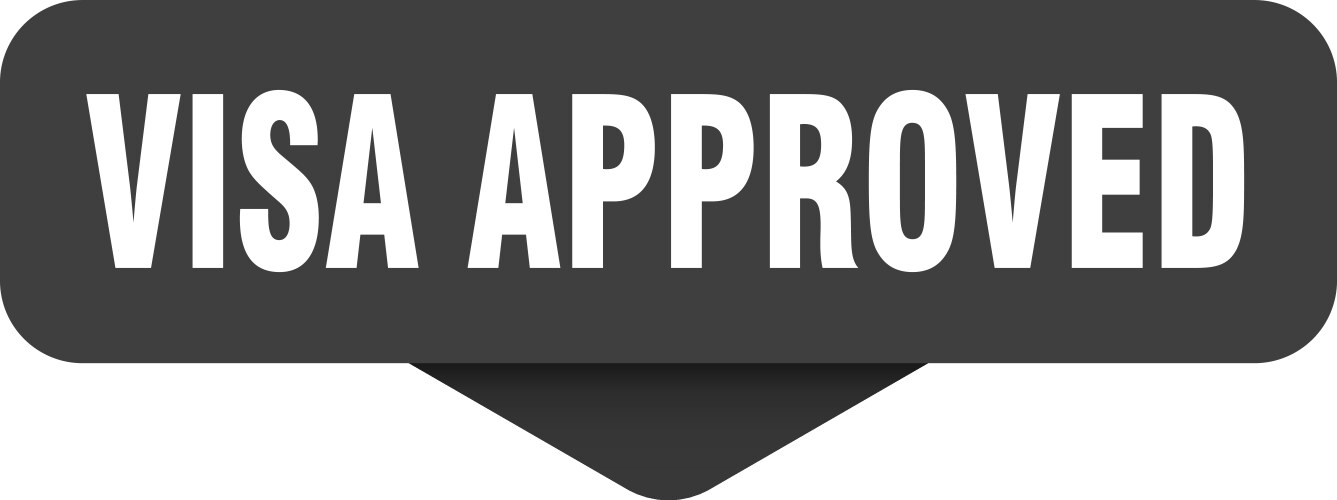 Visa granted sticker sign Royalty Free Vector Image