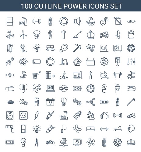 15 power icons Royalty Free Vector Image - VectorStock