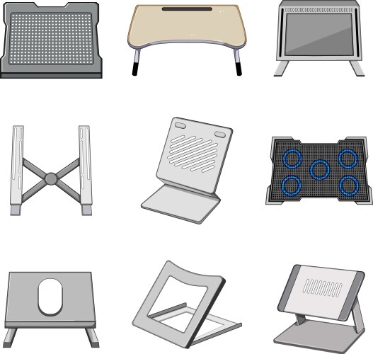 Executive laptop stand cartoon Royalty Free Vector Image