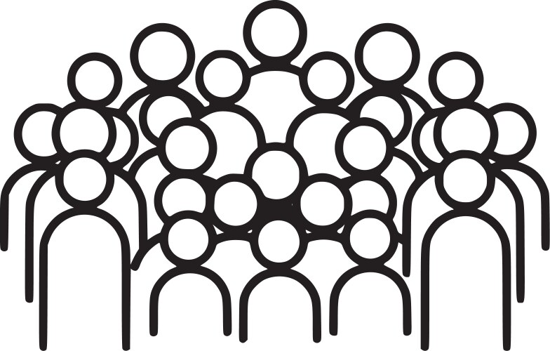 Crowd icon Royalty Free Vector Image - VectorStock