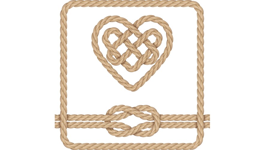 Frame made from rope Royalty Free Vector Image