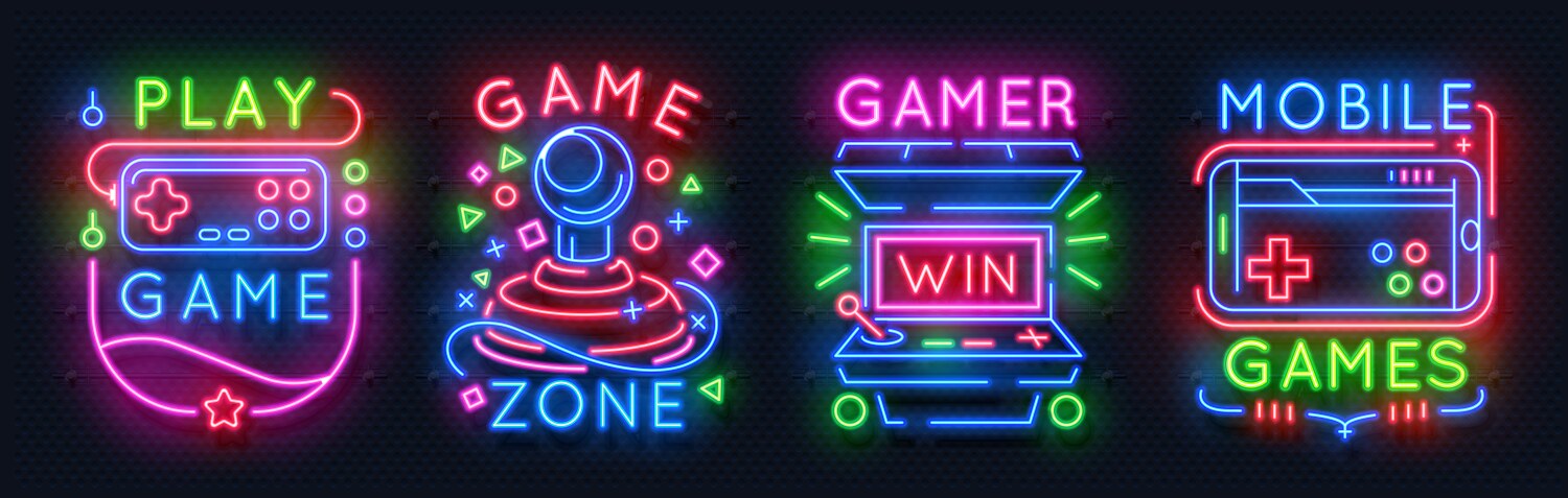 Retro Gamer Logos Vector Images (over 2,300)