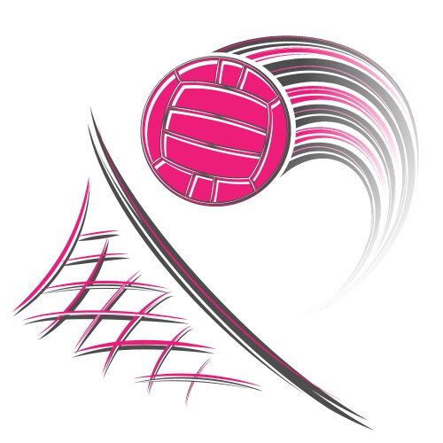 Cute cartoon volleyball net Royalty Free Vector Image
