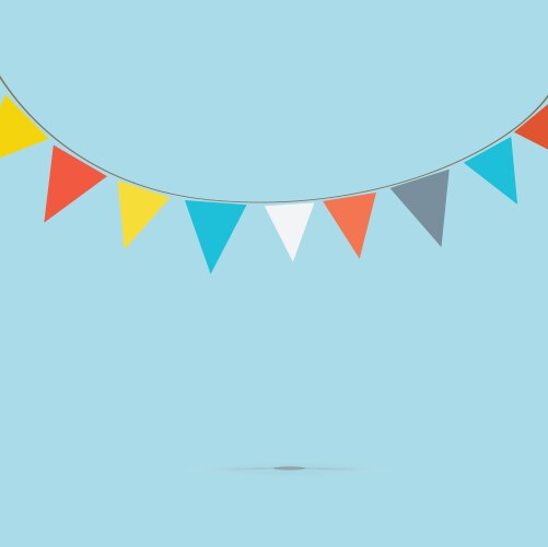 Cute party flag hanging design Royalty Free Vector Image