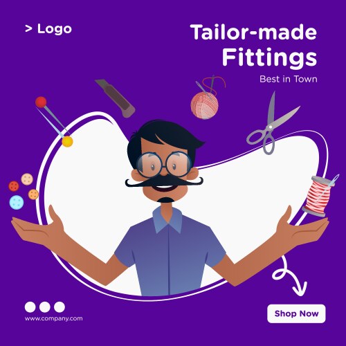 Ladies fashion tailor roll up banner design Vector Image