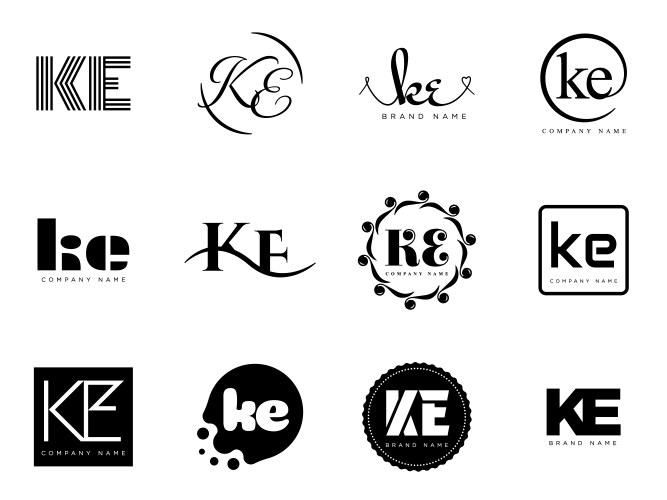 Kep logo design template with strong and modern Vector Image