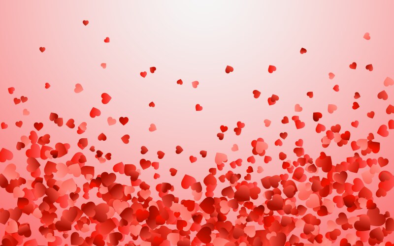 Valentines day background with hearts holiday Vector Image
