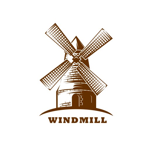 Old mill 3d icon Royalty Free Vector Image - VectorStock