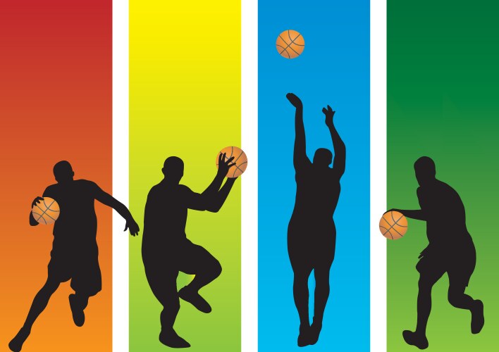 Basketball male and female people sports Vector Image