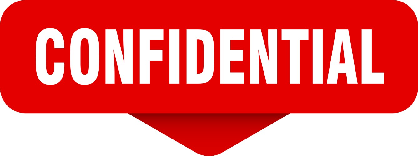 Strictly confidential sticker Royalty Free Vector Image