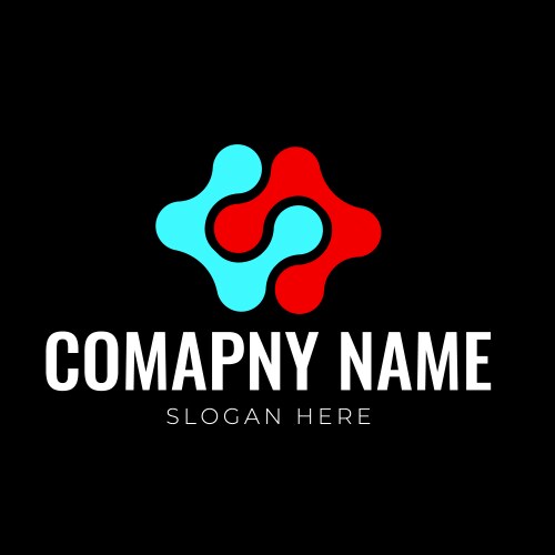 Modern tech special logo design Royalty Free Vector Image