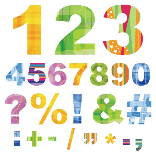 Children educational cards with numbers Royalty Free Vector