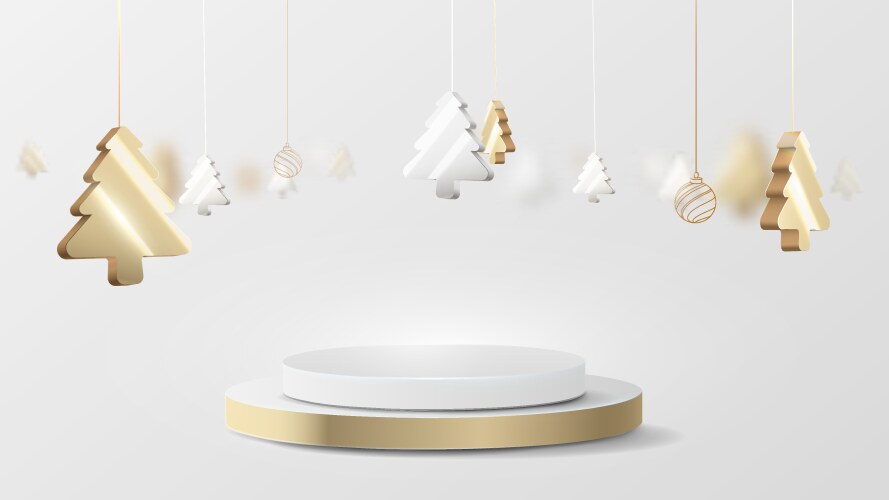 Luxury black and rose gold product display mockup Vector Image