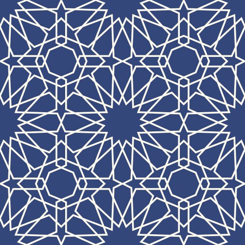 Moroccan islamic style geometric tile pattern Vector Image
