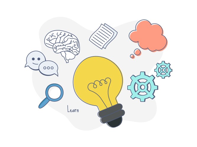 Learn your strengths isometric icon Royalty Free Vector