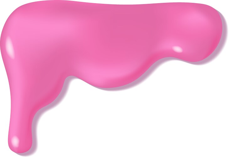 Melted pink icing drop set with sprinkles Vector Image