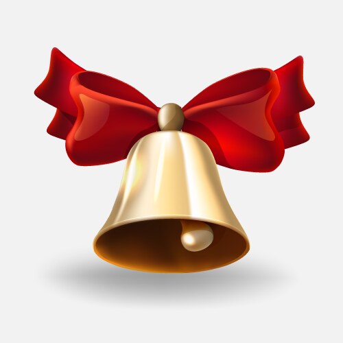 Colorful cartoon christmas bell Royalty Free Vector Image