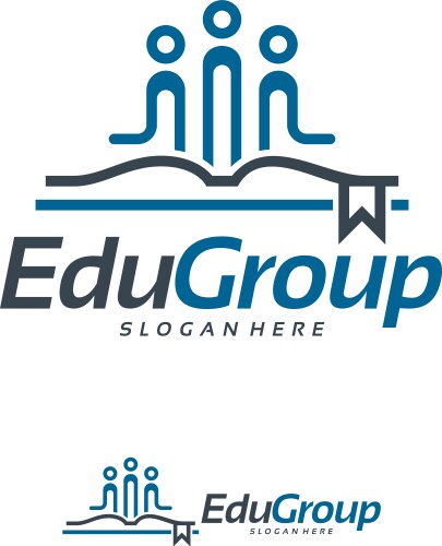 Care education logo designs help learn Royalty Free Vector