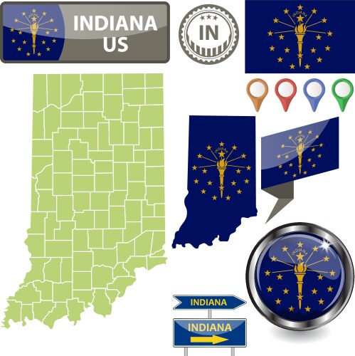 Indiana Map Vector Images (over 1,700)