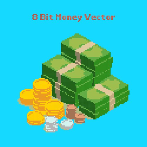 Money Pixelated Vector Images (over 9,100)