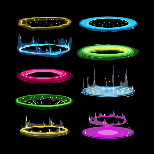 Impact vfx set cartoon Royalty Free Vector Image