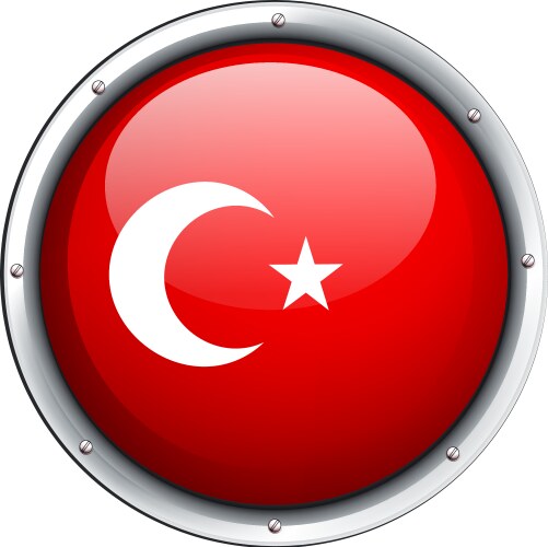 Turkey Flag Button Vector Images (over 1,000)