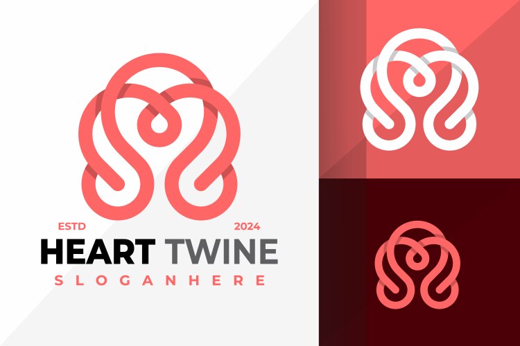Letter bb beauty heart logo design symbol icon Vector Image