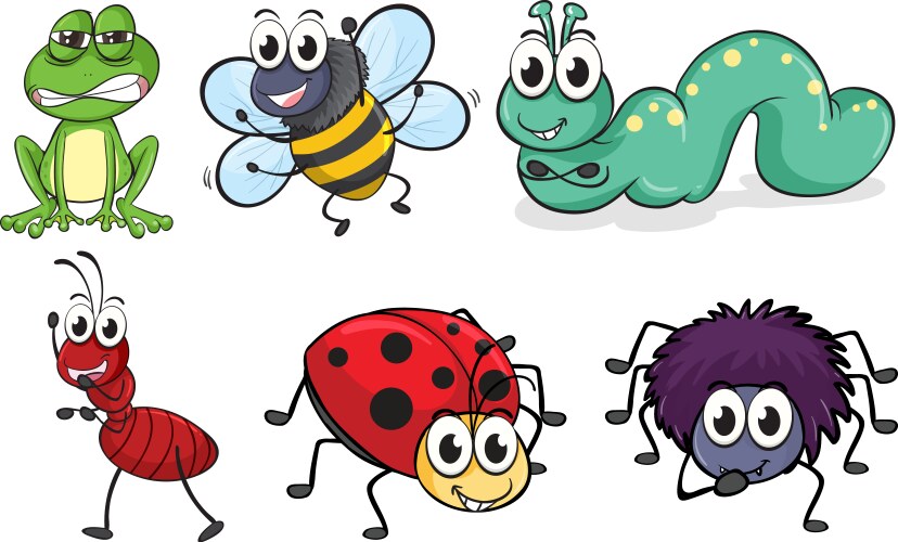 Insect set Royalty Free Vector Image - VectorStock