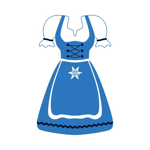Dirndl and lederhose Royalty Free Vector Image