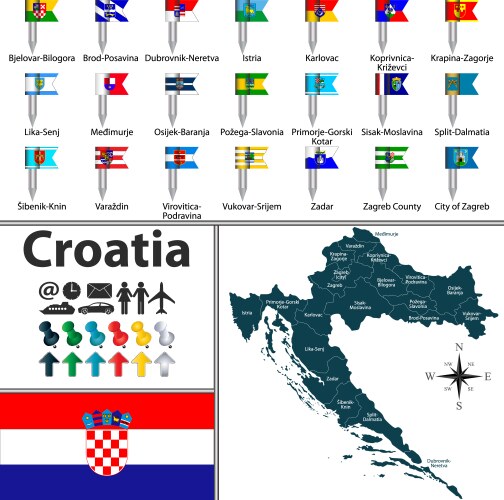 Croatia Map Vector Images (over 2,500)