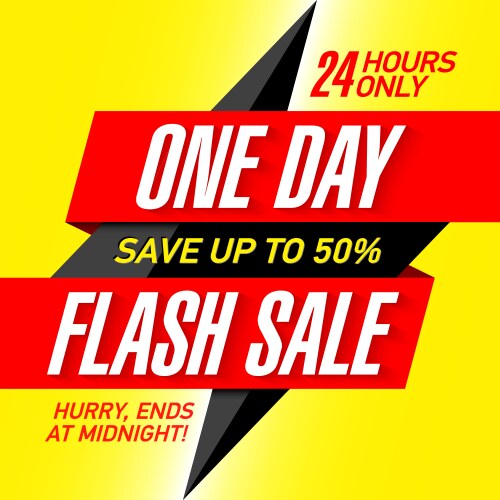 Flash sale poster banner Royalty Free Vector Image