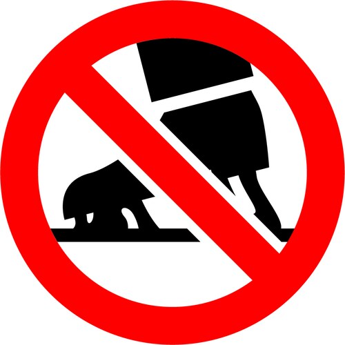 Prohibition No Step Surface Sign Royalty Free Vector Image