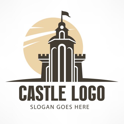 Castle logo design template Royalty Free Vector Image