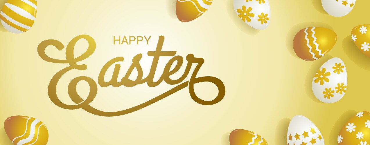 Happy easter typography bunny egg Royalty Free Vector Image