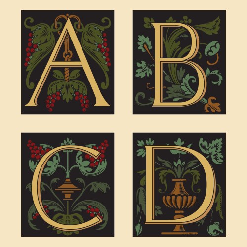 Modern roman alphabet Royalty Free Vector Image