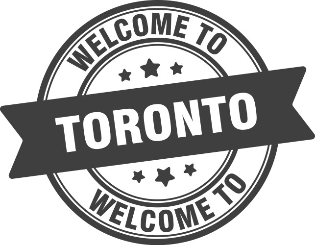 Welcome to toronto stamp round sign Royalty Free Vector