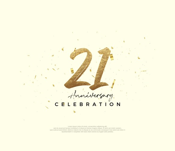 21st year anniversary logo design template Vector Image