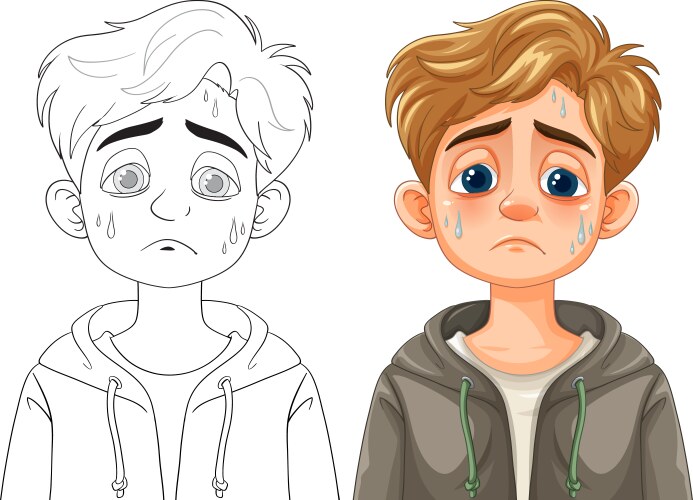 Boy Crying Sketch Vector Images (over 200)