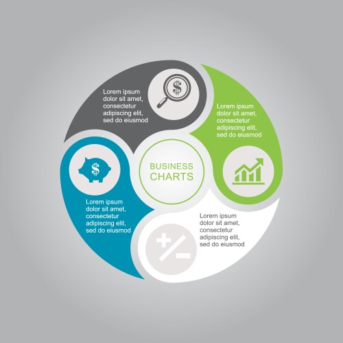 Business diagram circle Royalty Free Vector Image